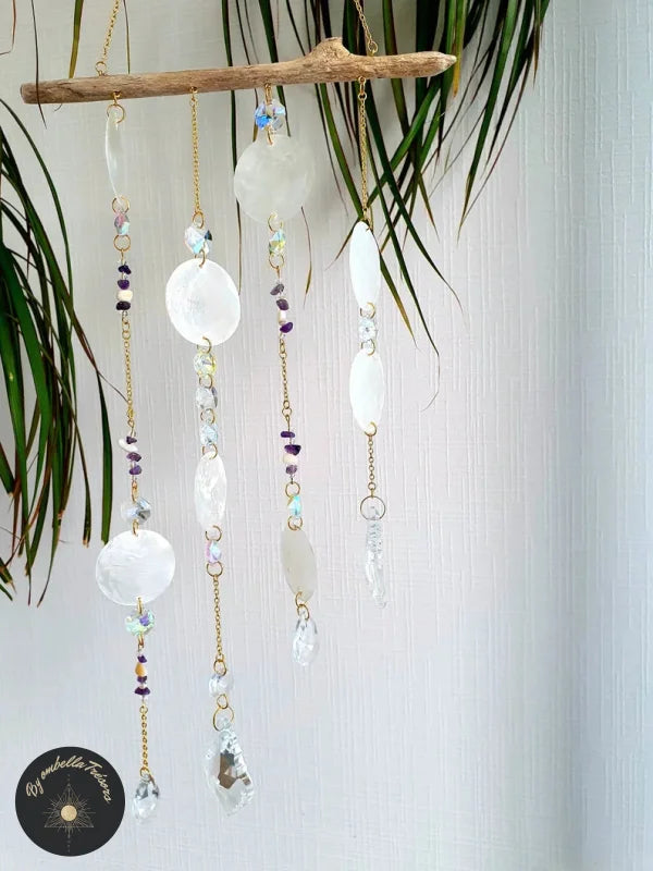 Mobile Bois Flotté Améthyste Capiz - MAKA