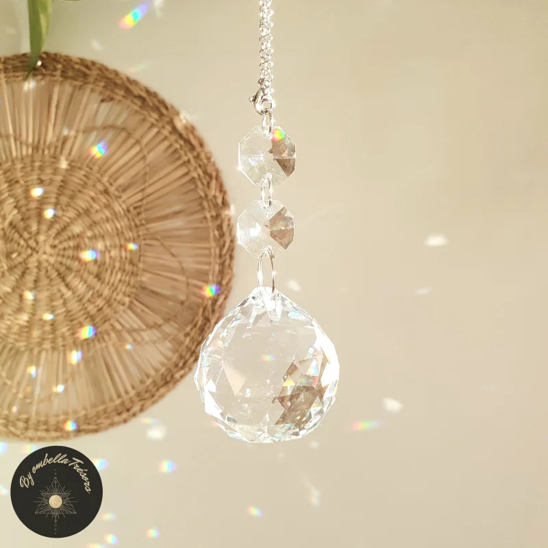 Mobile Boule Cristal Feng Shui 40 mm | Suncatcher DIY en Verre