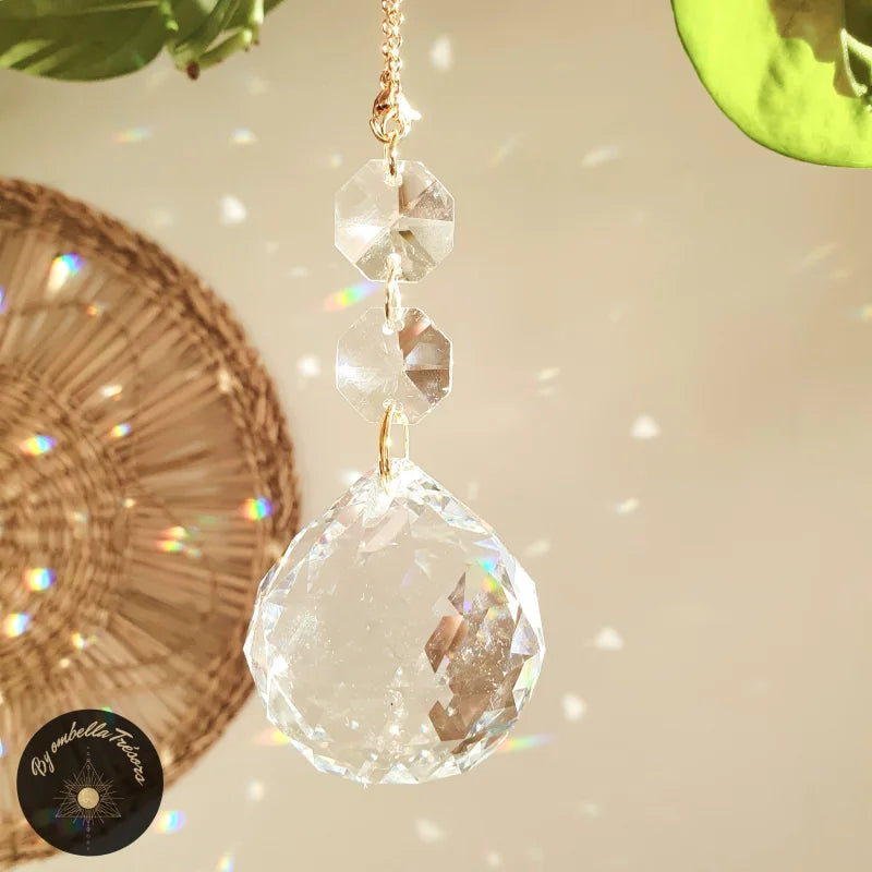 Mobile Boule Cristal Feng Shui 40 mm | Suncatcher DIY en Verre