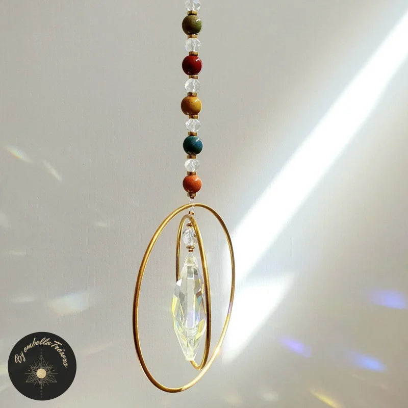 Suncatcher Suspension de Perles de grès Multicolores - BYZANCE